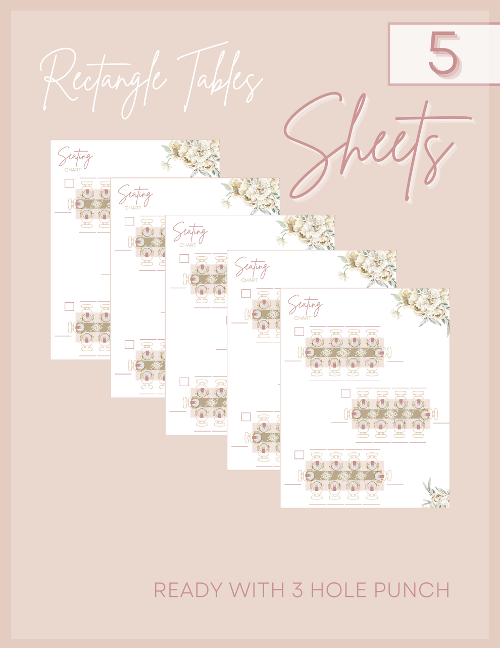 Rectangle Seating Chart Sheets – Complete Weddings